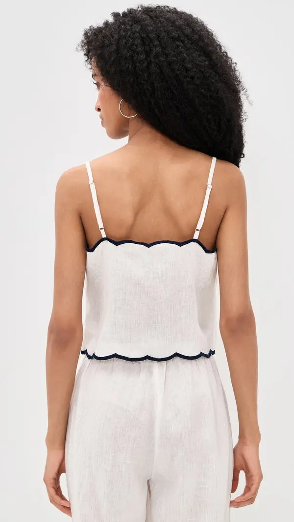 Cami Nyc Nazare Embroidered Linen Camisole