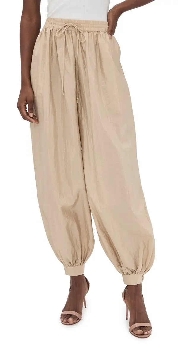 Cinq À Sept Tumbled Woven Verne Balloon Pants - Khaki