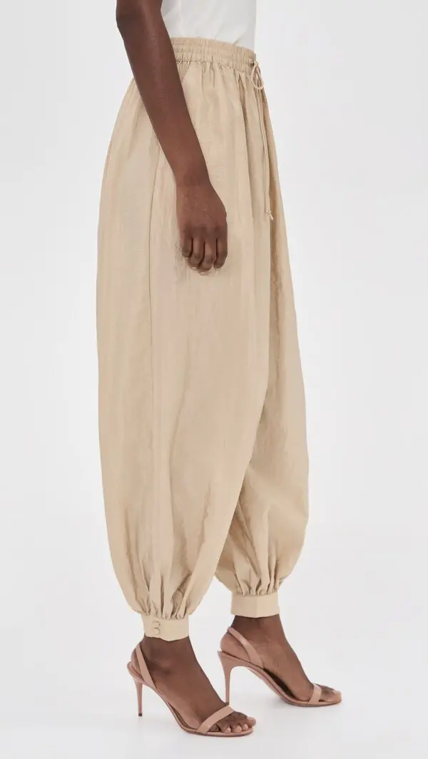 Cinq À Sept Tumbled Woven Verne Balloon Pants - Khaki