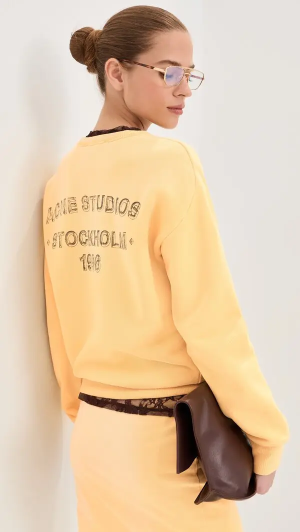 Acne Studios Pullover Sweatshirt - Light Yellow