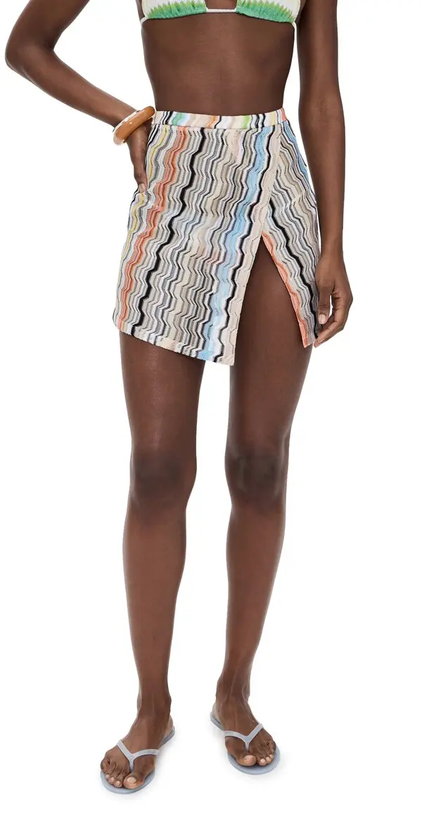 Missoni Chevron Patterned Knit Mini Skirt