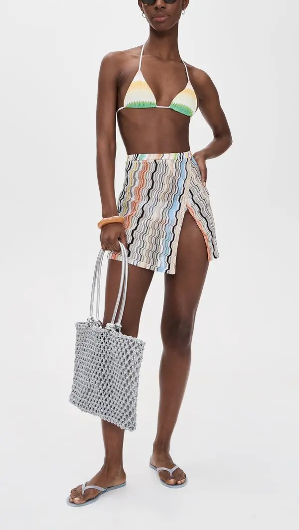 Missoni Chevron Patterned Knit Mini Skirt