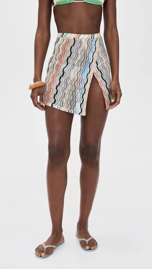 Missoni Chevron Patterned Knit Mini Skirt