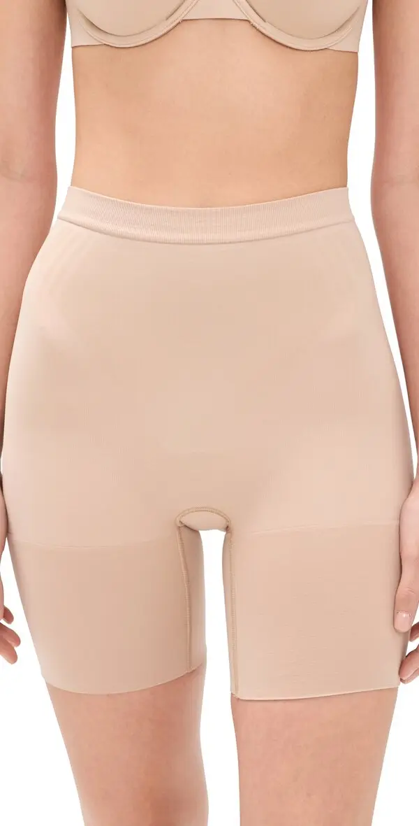 Spanx Sculpt Gofigure Mid Thigh Shorts - Chai