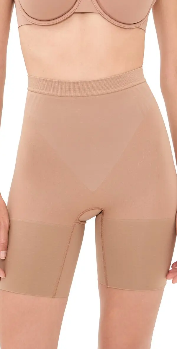 Spanx Sculpt Gofigure Mid Thigh Shorts - Cinnamon