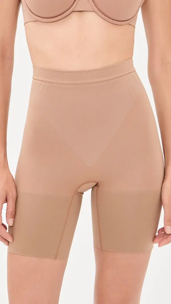Spanx Sculpt Gofigure Mid Thigh Shorts - Cinnamon