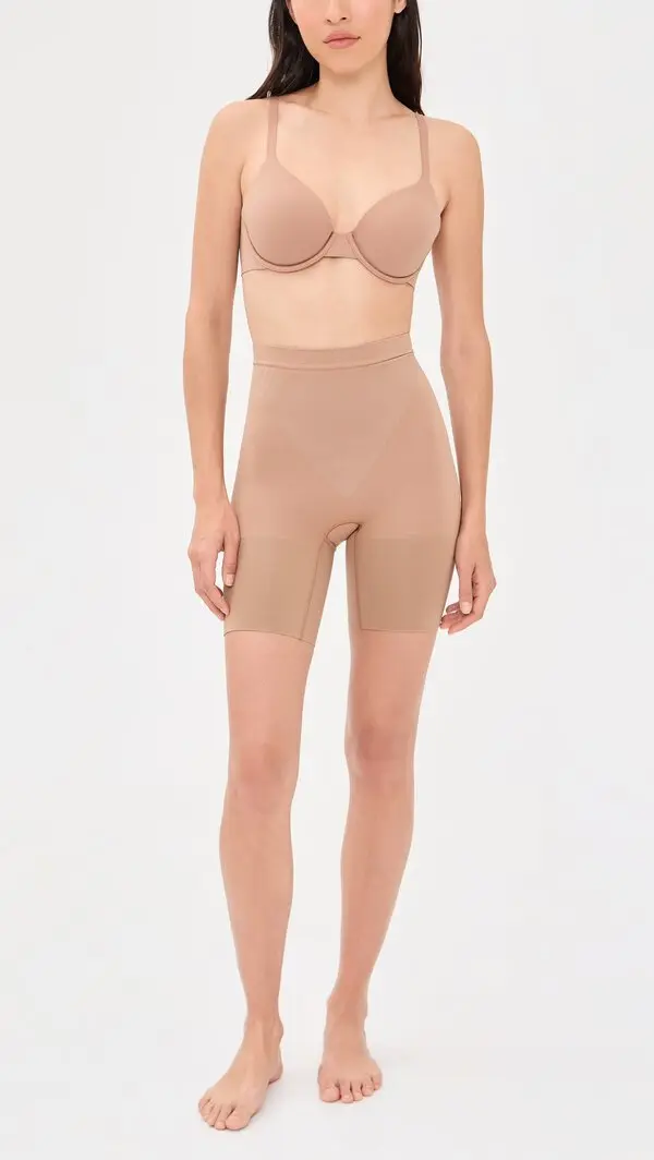 Spanx Sculpt Gofigure Mid Thigh Shorts - Cinnamon
