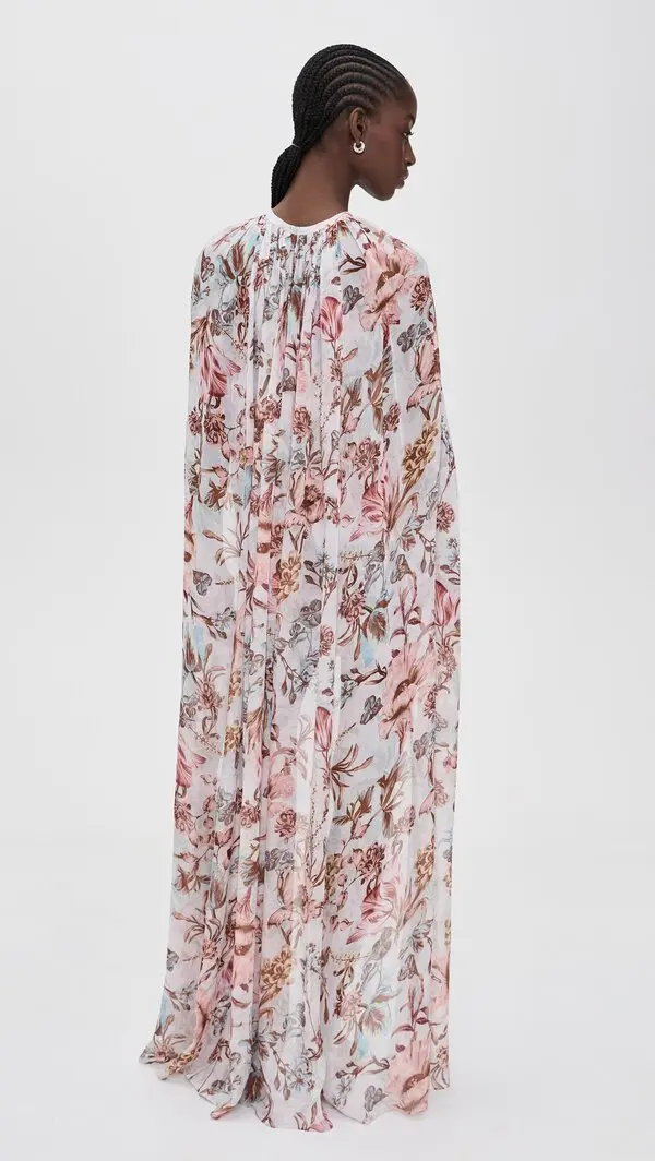 Hemant & Nandita Ruched Cape Mini Dress