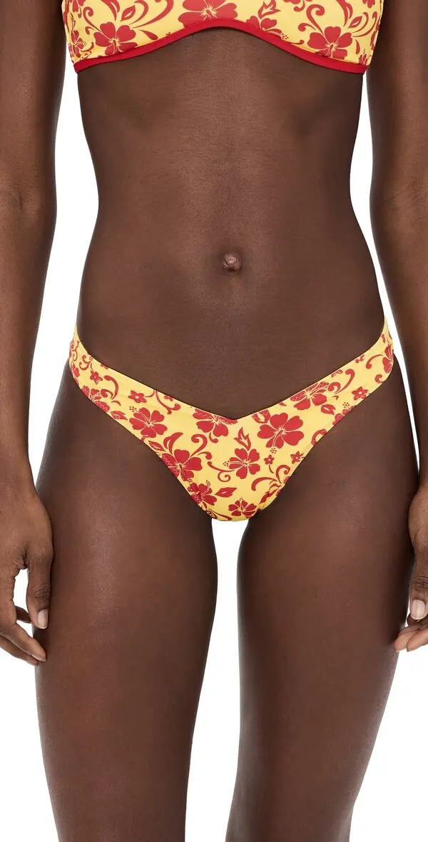 Frankies Bikinis Enzo Bikini Bottom - Favorite Flower