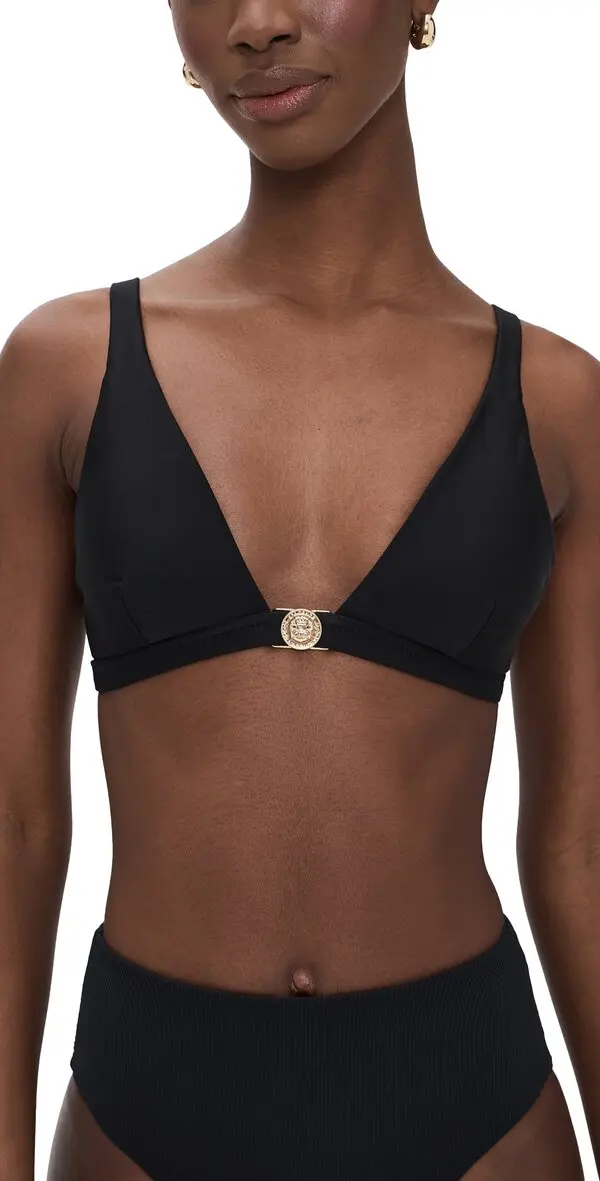 L'Agence Solid Lexie Bikini Top - Black