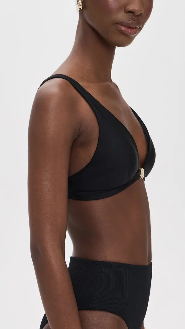 L'Agence Solid Lexie Bikini Top - Black