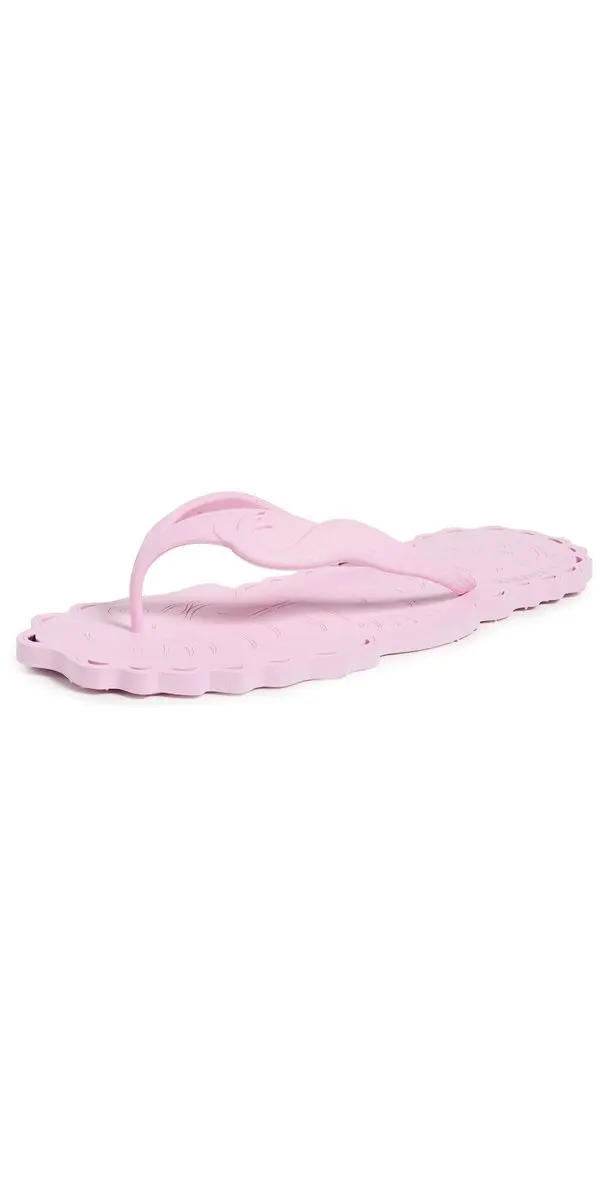 Zimmermann Seafoam Thong Sandals - Bubble Gum