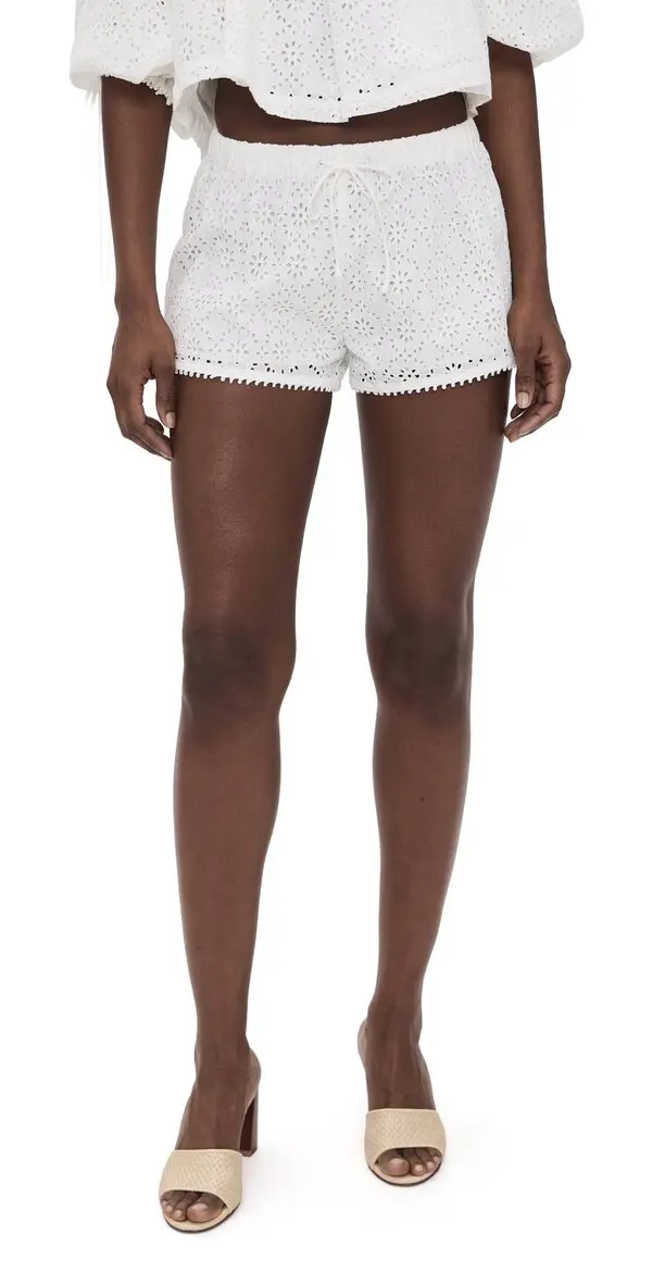 For Love & Lemons Willa Eyelet Shorts