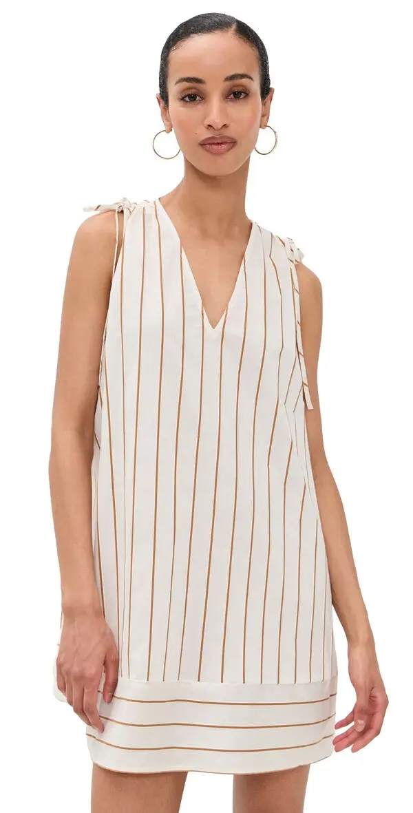 Staud Elena Stripe Mini Dress - Solana Stripe