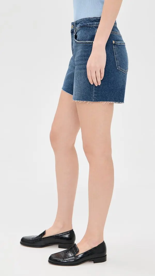 7 For All Mankind Monroe Long Denim Shorts - Explorer