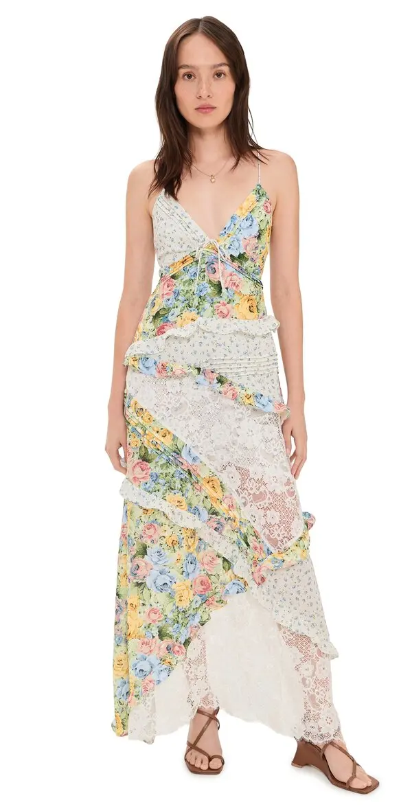 For Love & Lemons Rosalyn Maxi Dress