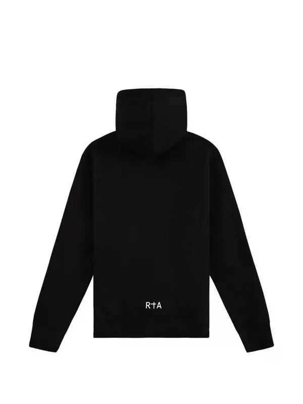 RtA Logo Print Hoodie - Black