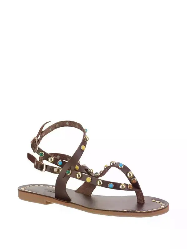 KIMAI Embellished Leather Sandals