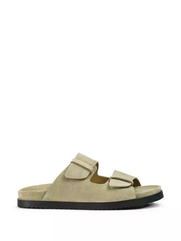DOUCAL'S Double-strap Suede Sandals - Neutrals