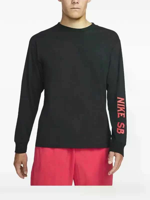 Nike Sb Graphic-print Long-sleeve T-shirt - Black