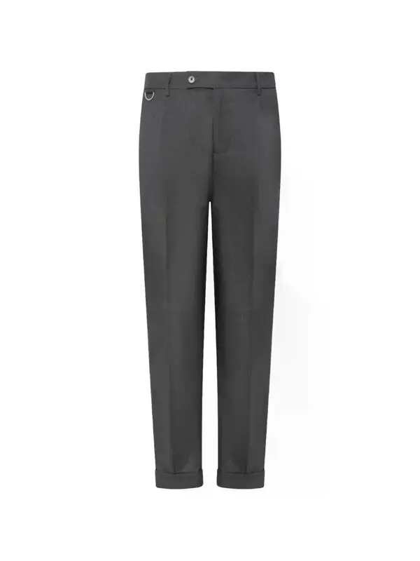 LOW BRAND D-ring Pressed-crease Trousers