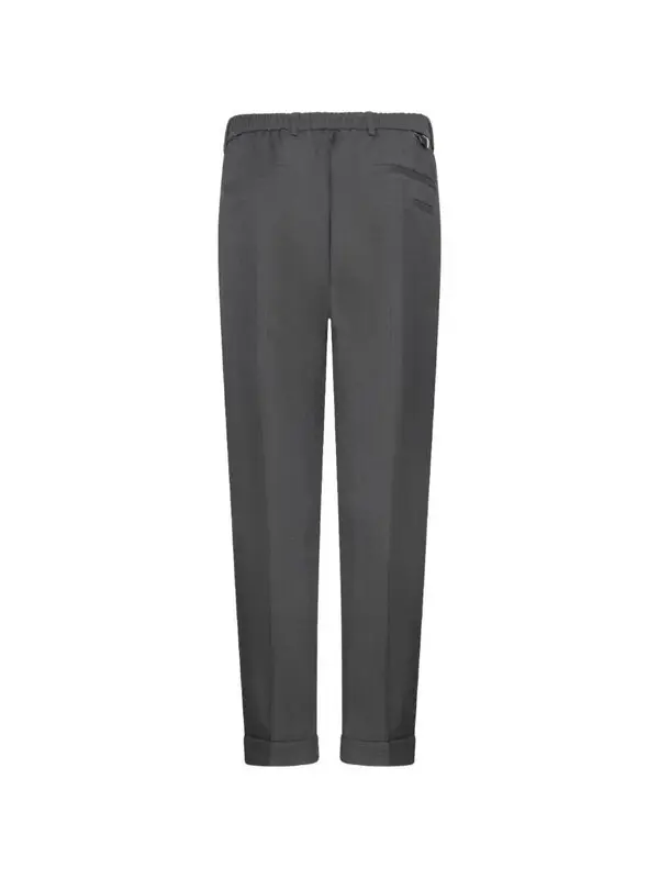 LOW BRAND D-ring Pressed-crease Trousers