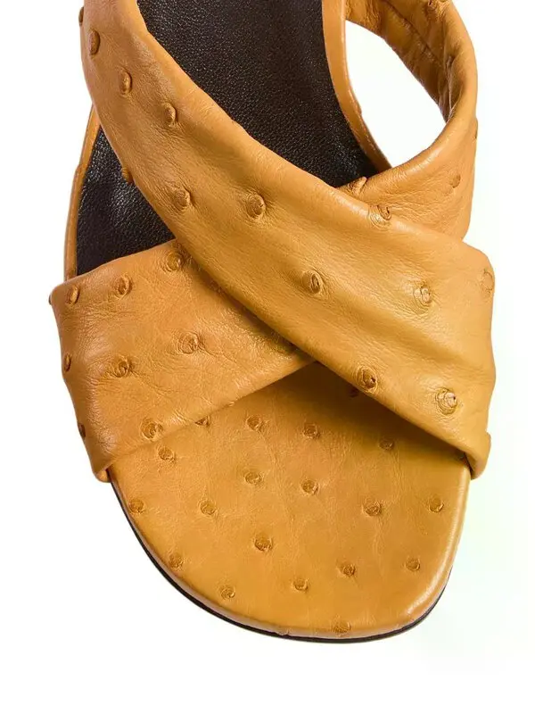 Khaite Liria Leather Sandals - Brown