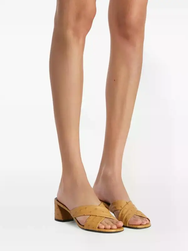 Khaite Liria Leather Sandals - Brown