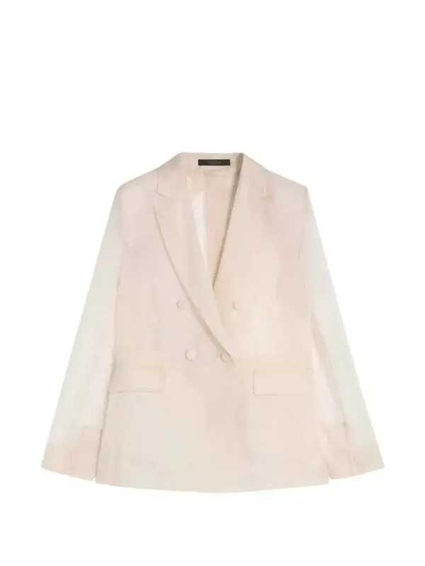 Max Mara Slogan Silk-organza Blazer - Neutrals
