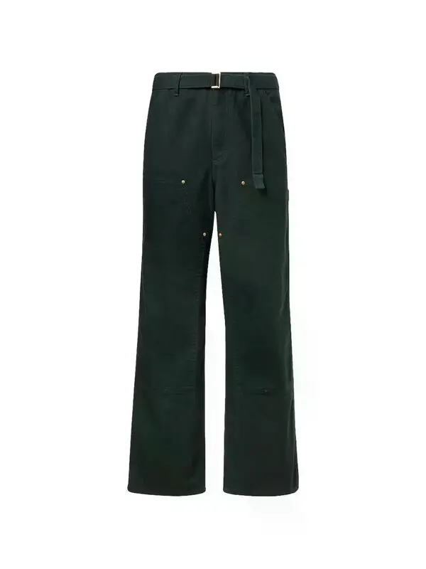 Sacai X Carhartt Wip Belted Panelled Pants - Green