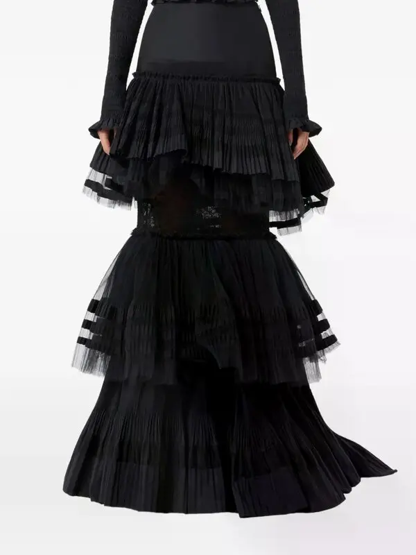 Blumarine Tiered Maxi Skirt