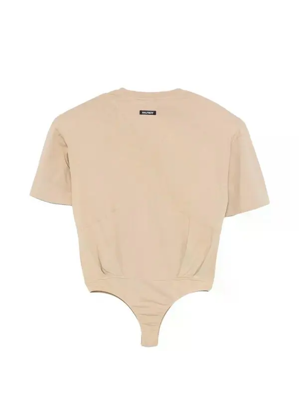 HALFBOY Slogan-print Darted Bodysuit