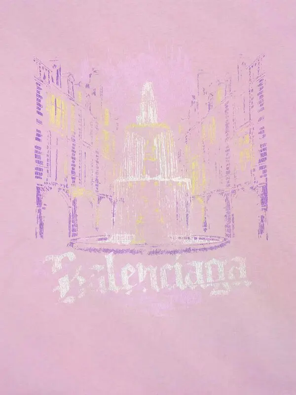Balenciaga Graphic-print T-shirt - Pink