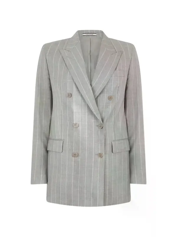 Tagliatore Double-breasted Pinstripe Blazer - Grey