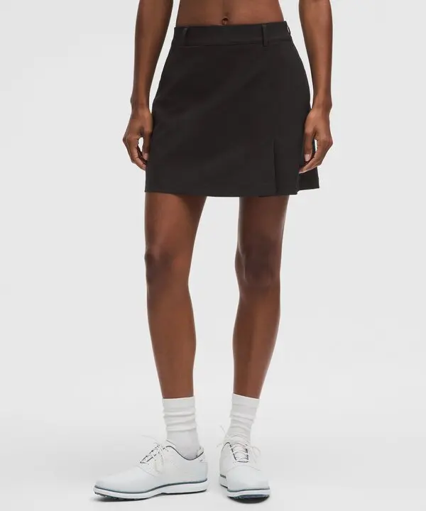Lululemon Stretch Twill Front Pleat Golf Skirt - Black