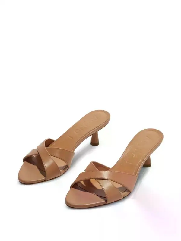 AeydĒ Vero Crossover Leather Sandals - Neutrals