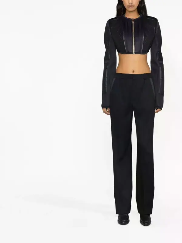 Balmain Cropped Faux-leather Jacket