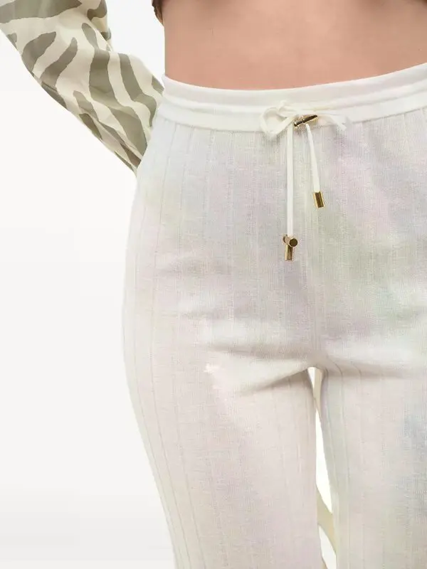 Balmain Ribbed Trousers With Drawstring