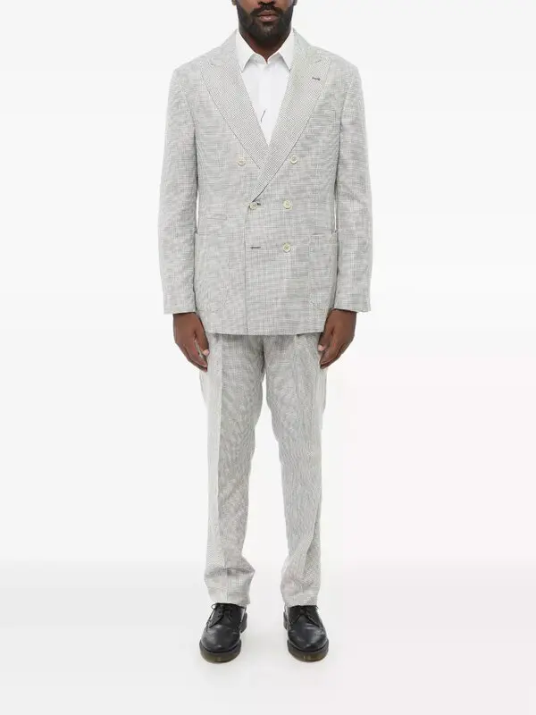 Brunello Cucinelli Houndstooth Double-breasted Suit
