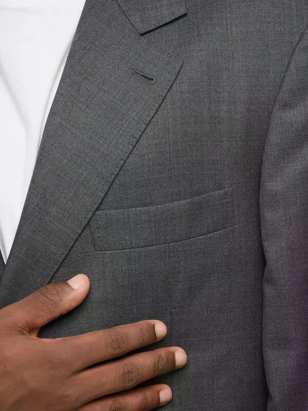 Brunello Cucinelli Flap-pocket Single-breasted Blazer - Grey