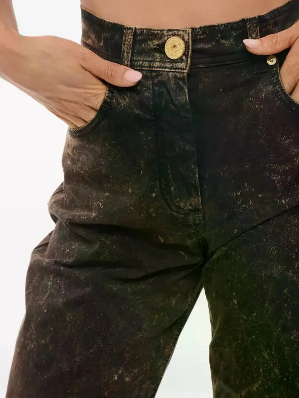 Balmain Acid Wash Straight Leg Jeans