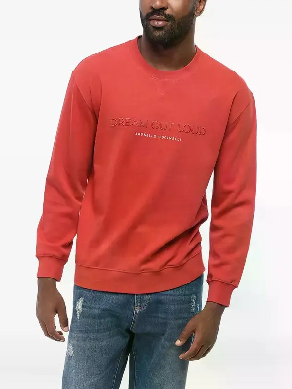 Brunello Cucinelli Embroidered Crew-neck Sweatshirt