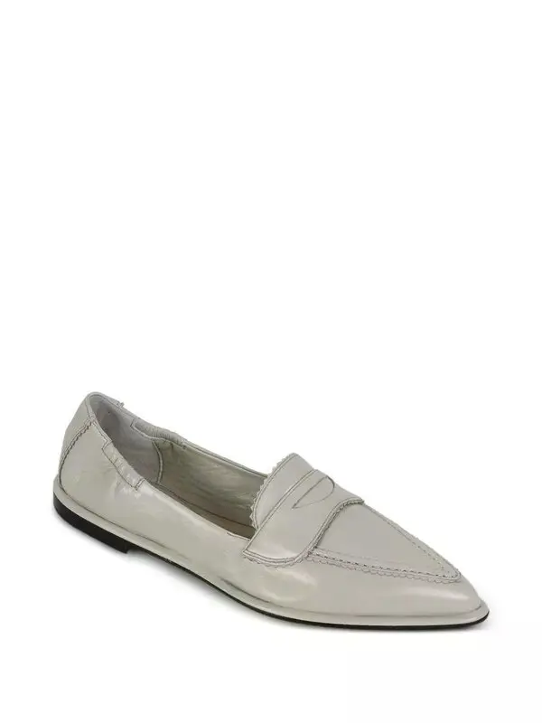 POMME D´OR Grace Scalloped Leather Loafers