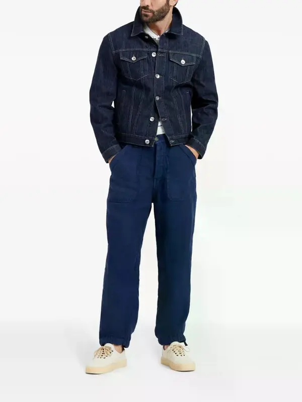 Brunello Cucinelli Dyed Linen Straight-leg Trousers - Blue