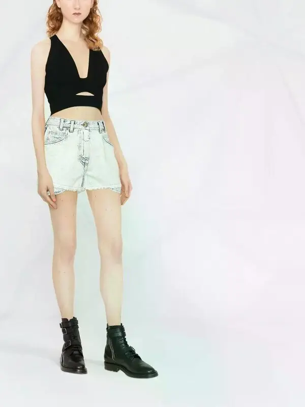 Balmain Layered Denim Shorts