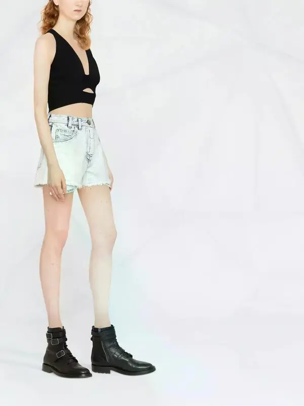 Balmain Layered Denim Shorts
