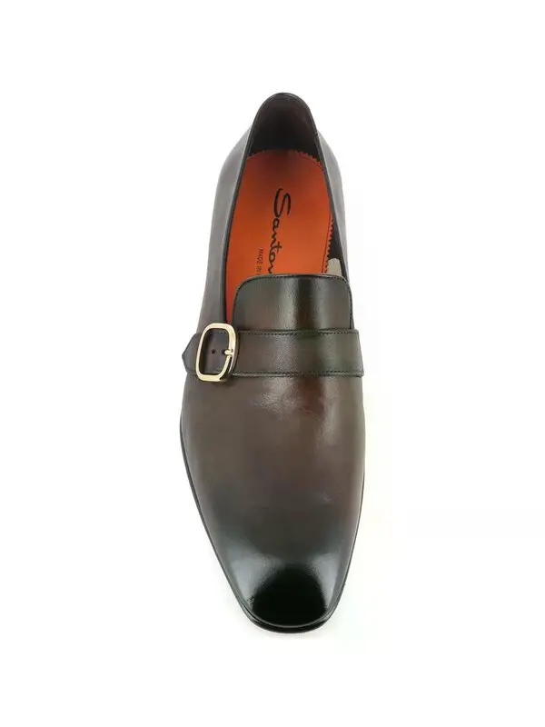 Santoni Buckle-fastening Leather Loafers