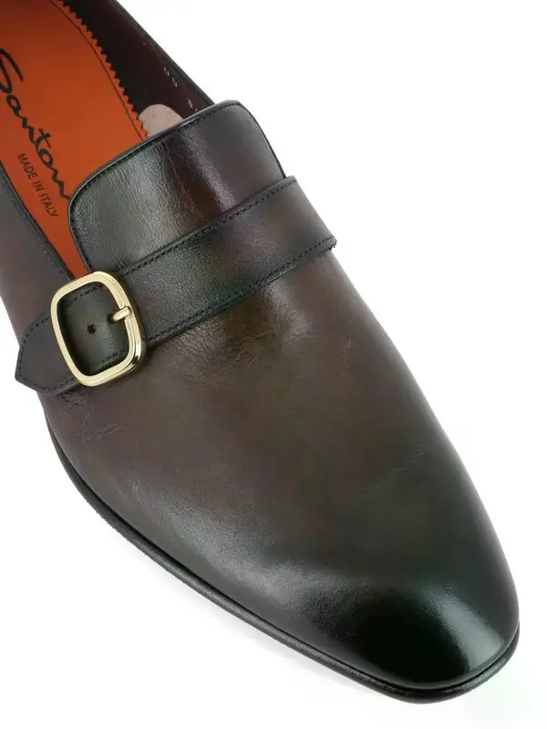 Santoni Buckle-fastening Leather Loafers