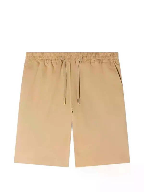 Sandro Cotton Blend Elasticated Waist Shorts - Neutrals