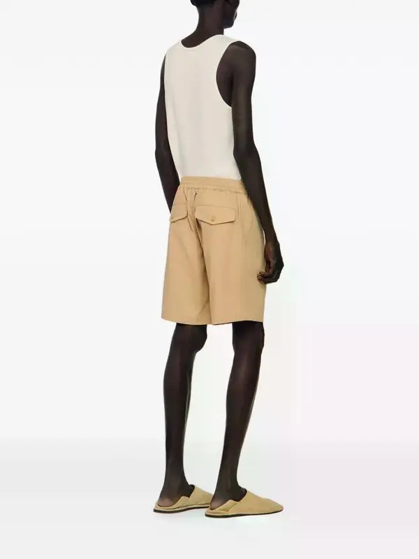 Sandro Cotton Blend Elasticated Waist Shorts - Neutrals